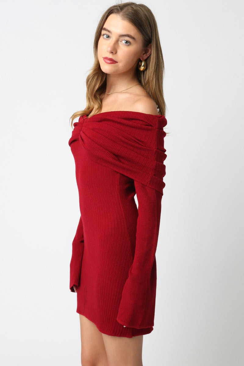 OFF SHOULDER KNIT DRESS – Dear Levi